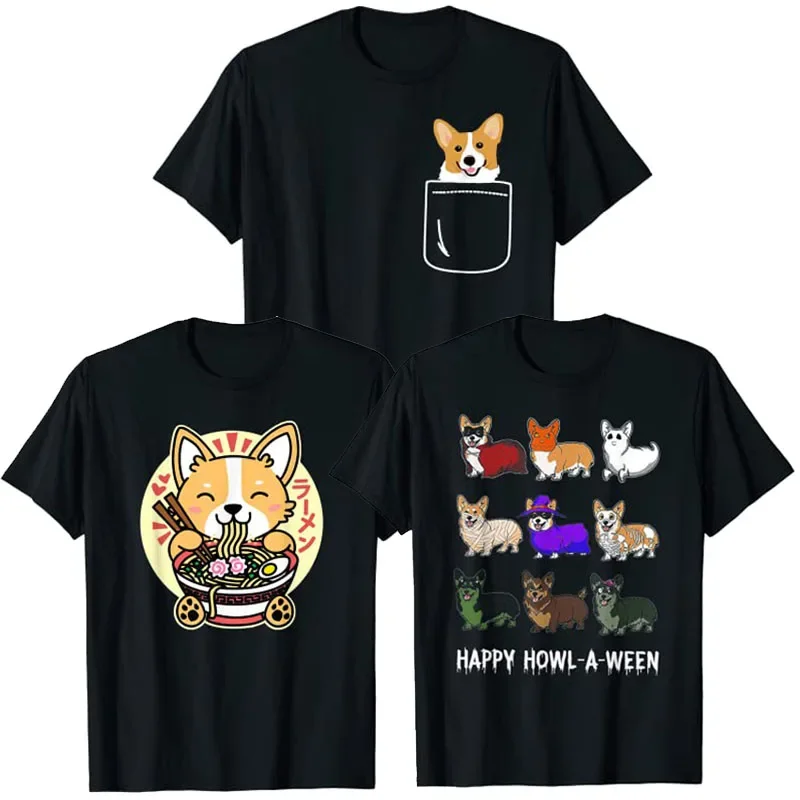 Corgi In Pocket Funny Crazy Dog Lover Gift T-Shirt Kawaii Ramen Cute ...