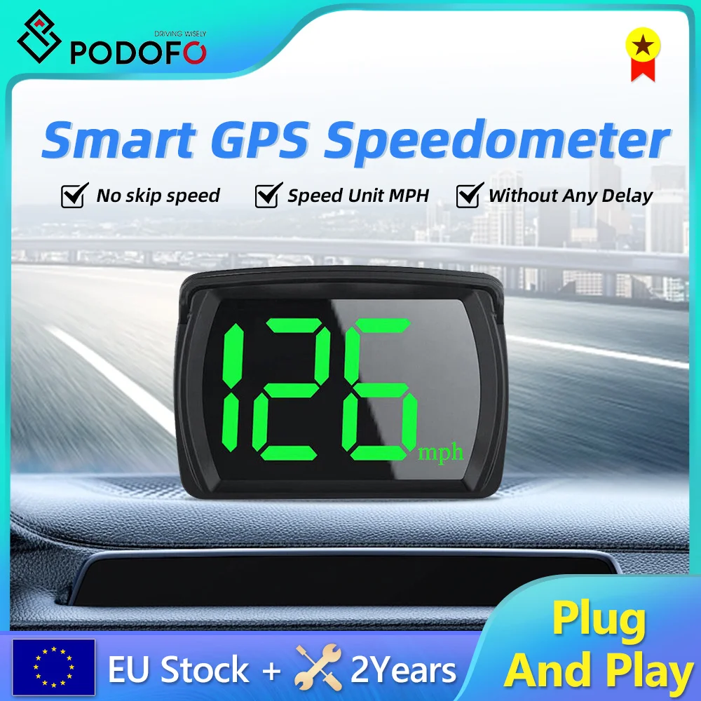 Podofo-GPS-Mph-Kmh-HUD-veloc-metro-Digital-pantalla-frontal-Fuente ...