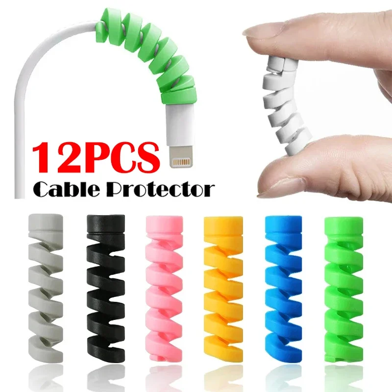 Universal-Silicone-Dados-Cable-Protector-espiral-Winder-Wire-Cord ...