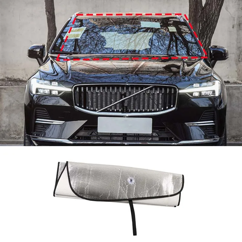For-Volvo-XC60-2023-Aluminum-Foil-Silver-Car-Front-Windshield-Sun ...