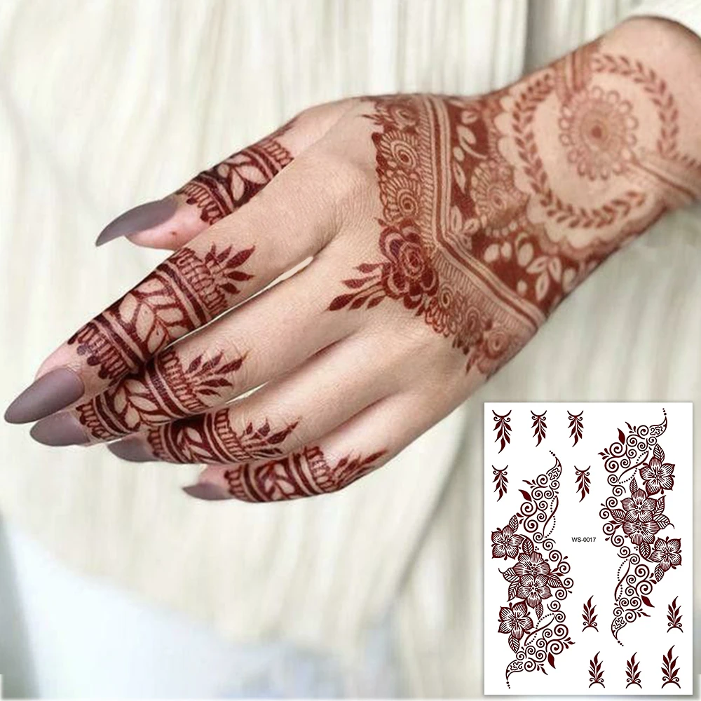 1Pcs Crimson Hana Disposable Tattoo Sticker Totem/Flower/Snake ...