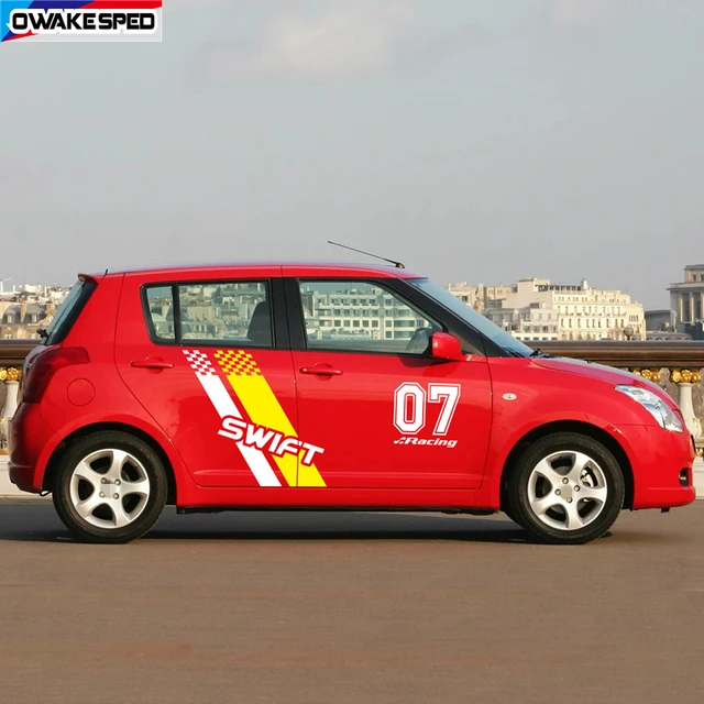 Red Swift Car Sticker Design