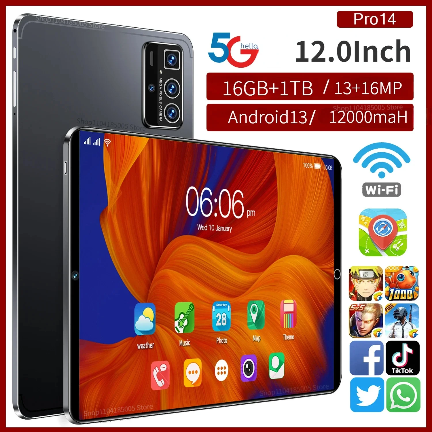 Original-Pro14-Tablet-PC-12Inch-Android-14-Tablet-16GB-1T-12000mAh-5G ...
