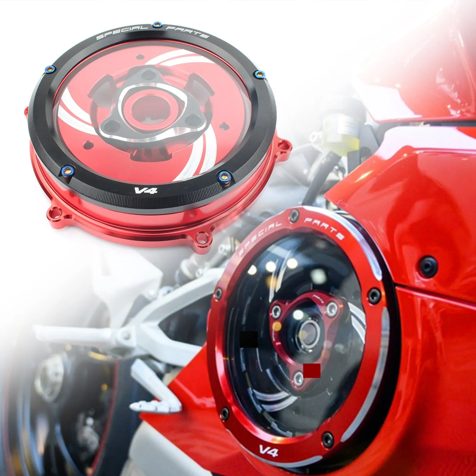 CNC Motorcycle Clear Clutch Cover Protection Guard Pressure Plate For ...