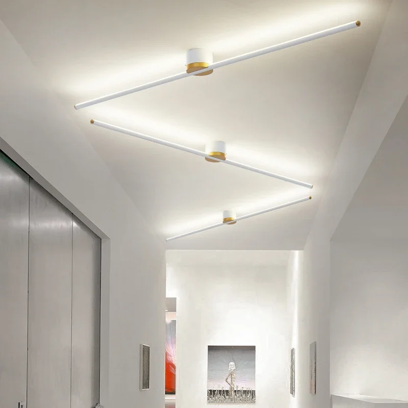 Modern LED Simple long strip ceiling light Indoor Lighting For Bedroom ...