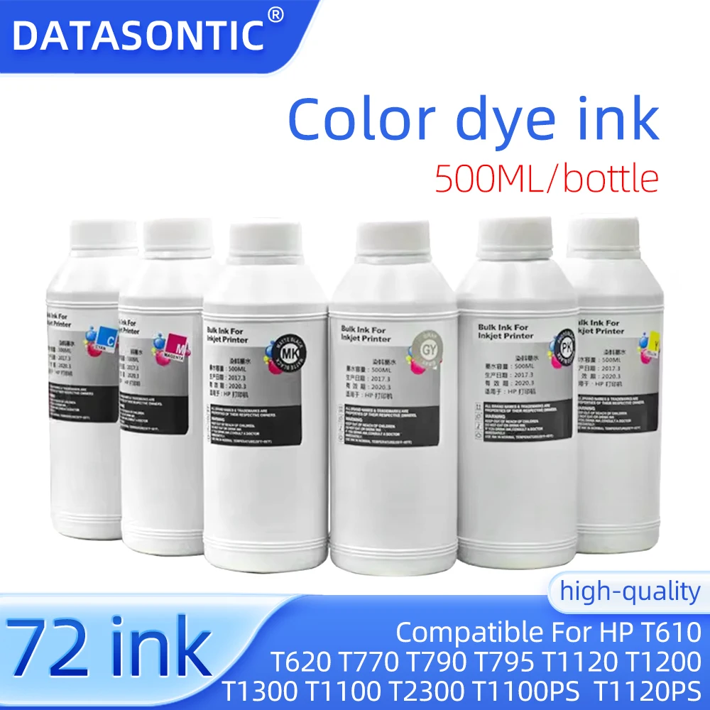 1set-500ML-72-Compatible-Ink-Cartridge-hp72-For-HP-DesignJet-T770-T790 ...