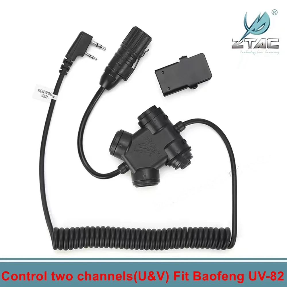 Z TAC táctico Dual PTT Softai, accesorios para auriculares militares Airsoft para walkie talkies ...