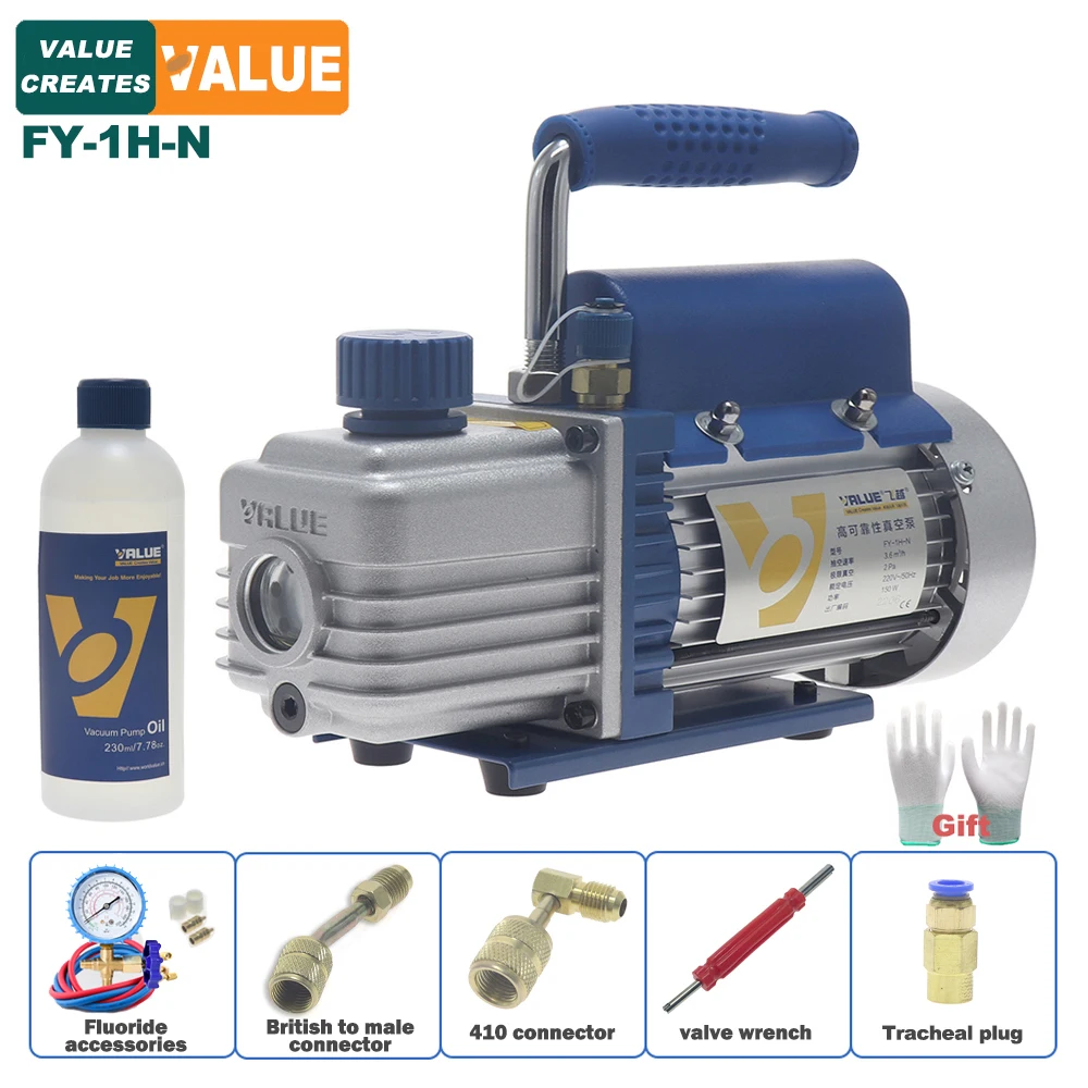 VALUE Vacuum Pump for Air Conditioners Compressor Mini Pump Low Noise ...