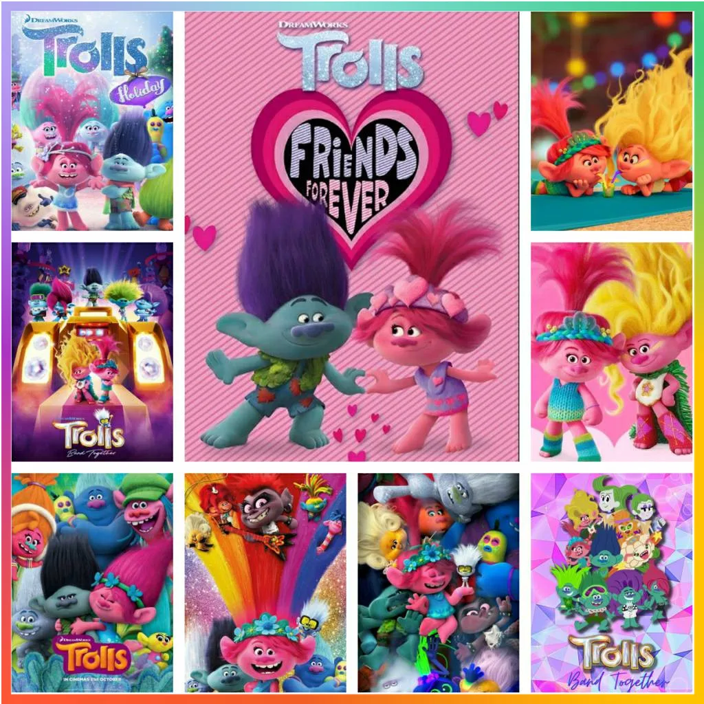 Cartoon-T-Trolls-Accessories-Cross-Stitch-Diamond-Painting-Embroidery ...