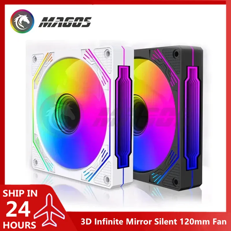 Gamer-Cabinet-RGB-Case-Fan-120mm-3D-Infinite-Mirror-Silent-Ventilador ...