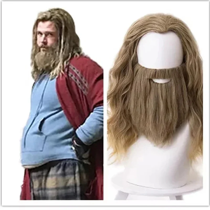 Peluca-de-Cosplay-de-Thor-de-superh-roe-disfraz-de-Thor-barba-pelo ...
