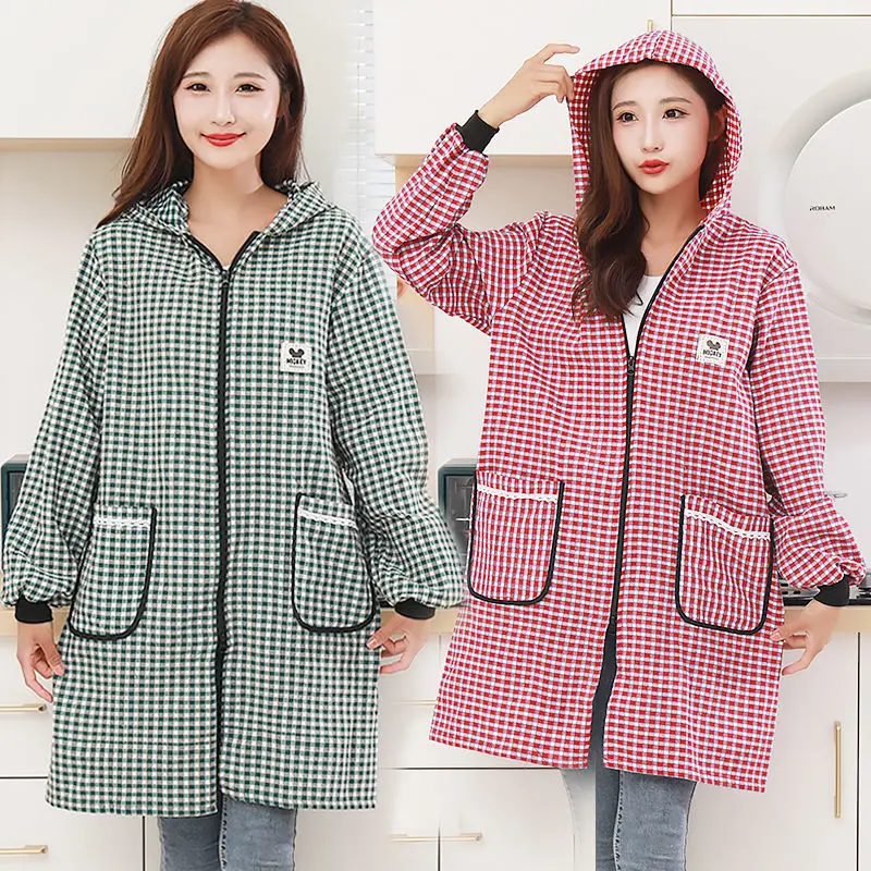 Cotton Cooking Coats | Maid Apron Household | Cotton Work Clothes ...