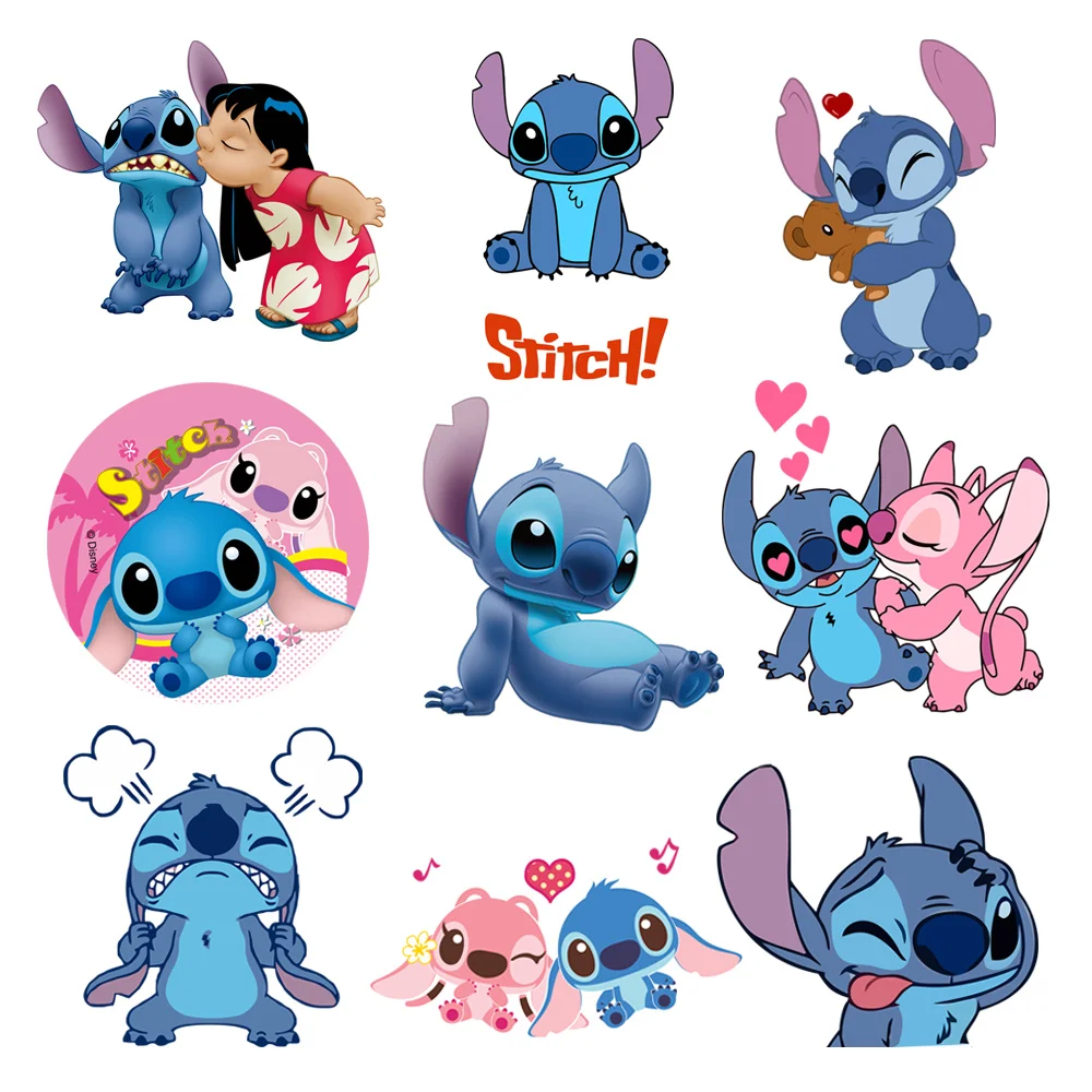 Autocollants de transfert de chaleur mignons Disney Stitch, transferts ...