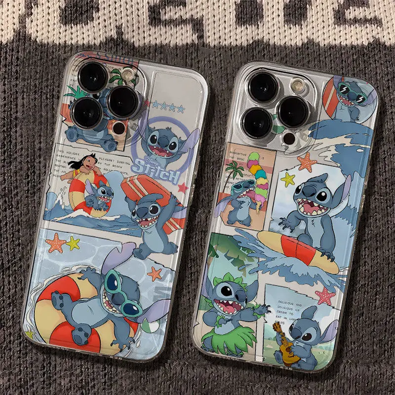 Disney-Stitch-Surfing-Lovely-Couple-Phone-Case-For-iPhone-16-15-14-13 ...