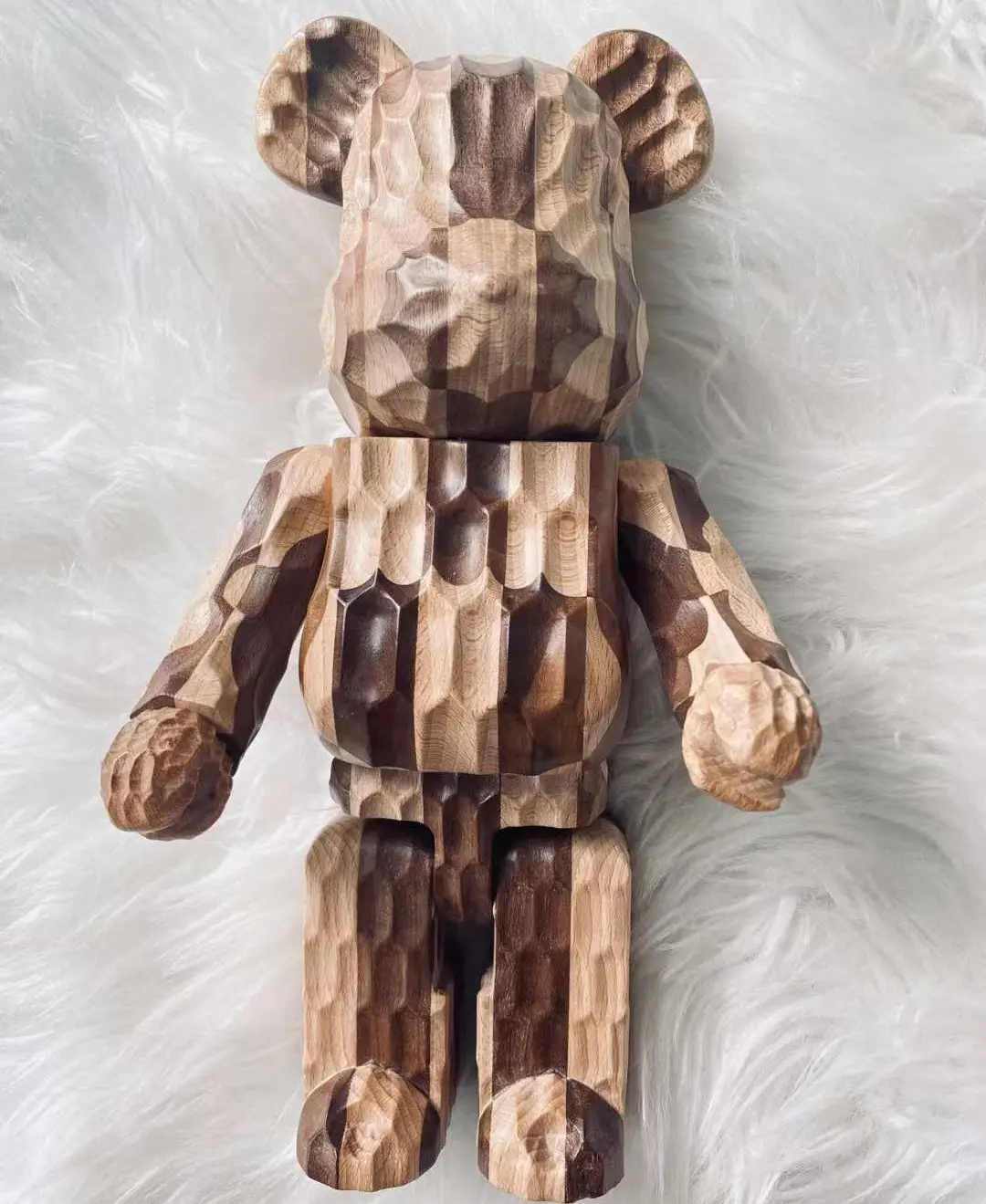 Fujiwara-Hiroshi-wood-3-Carved-Bearbrick-28cm-BE-RBRICK-Wooden-400 ...