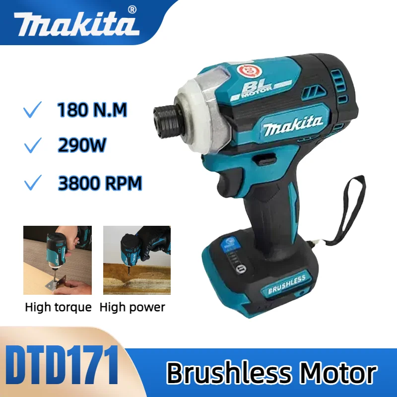 Makita DTD171 Brushless Motor impact driver Electric lithium ...