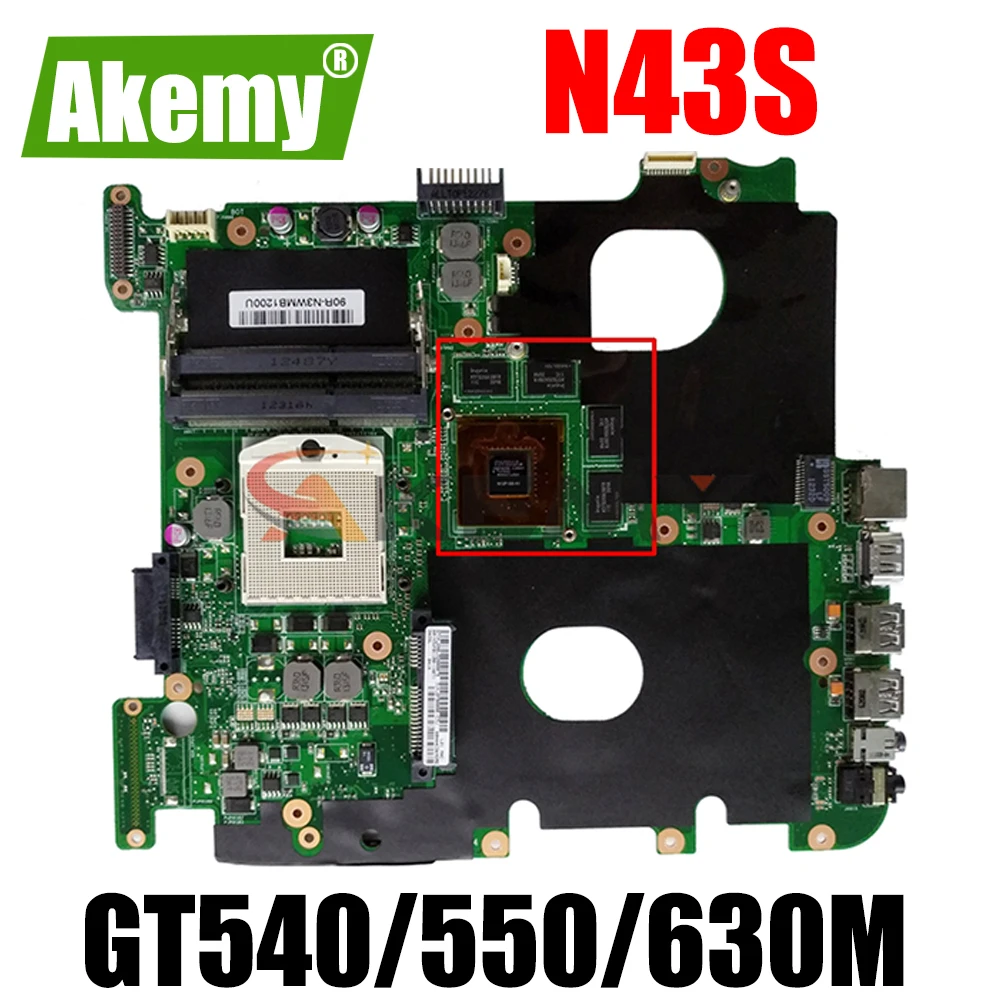 Akemy N43sl Notebook Mainboard For Asus N43s N43sn N43sm N43sl Laptop ...