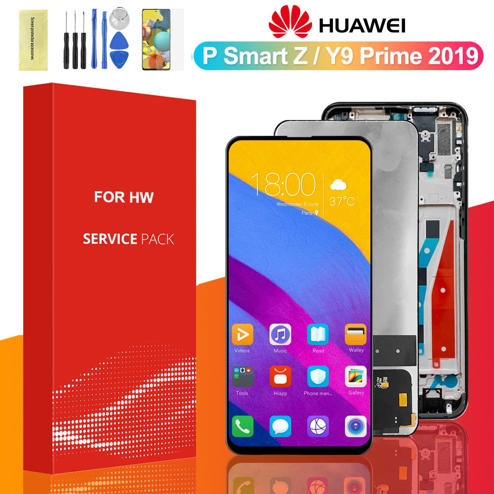 Original 6.59''For Huawei Y9 Prime 2019 / Huawei P Smart Z LCD Display ...