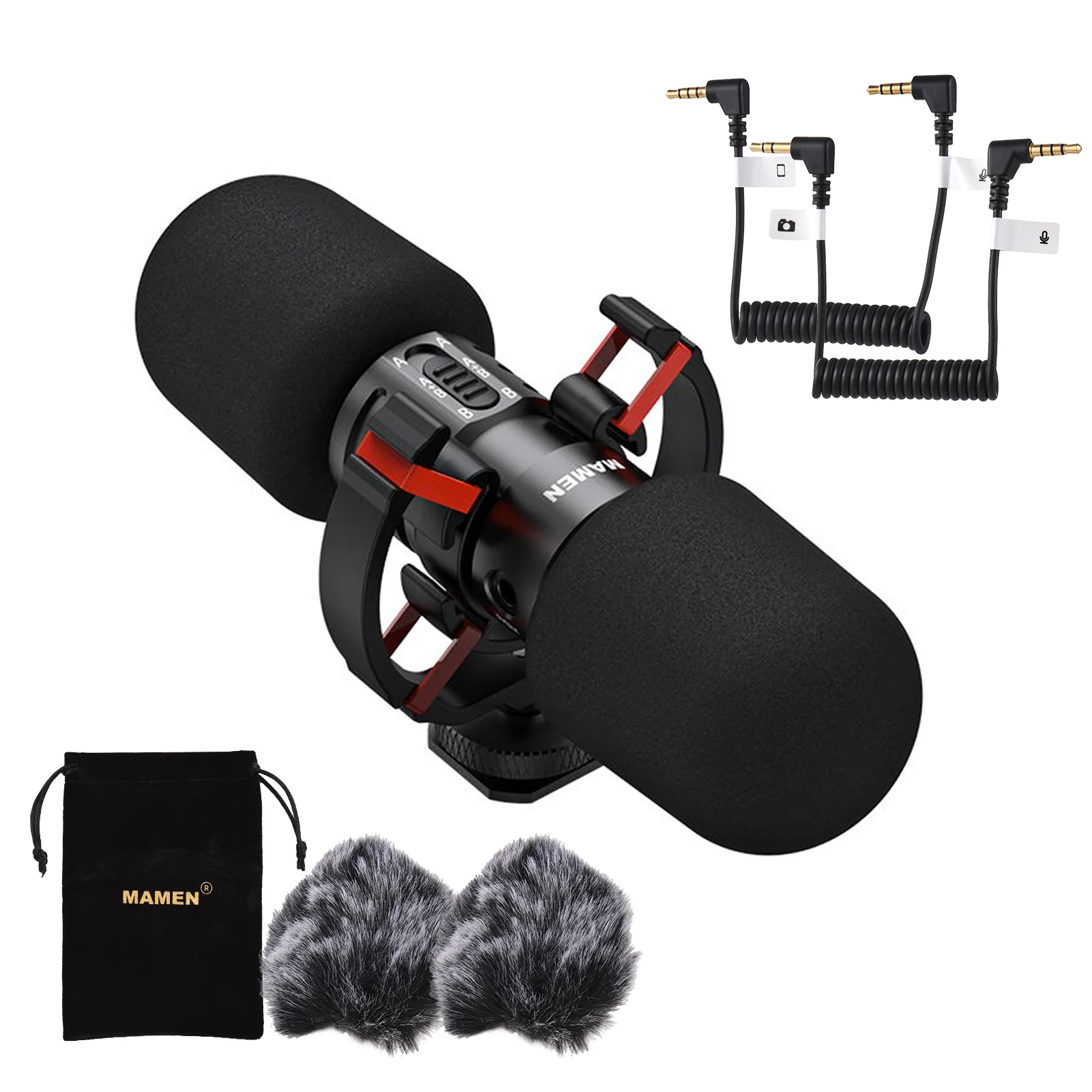 MAMEN-MIC-08-Pro-Mini-On-camera-Microphone-Two-way-Pickup-Metal-Mic-3 ...