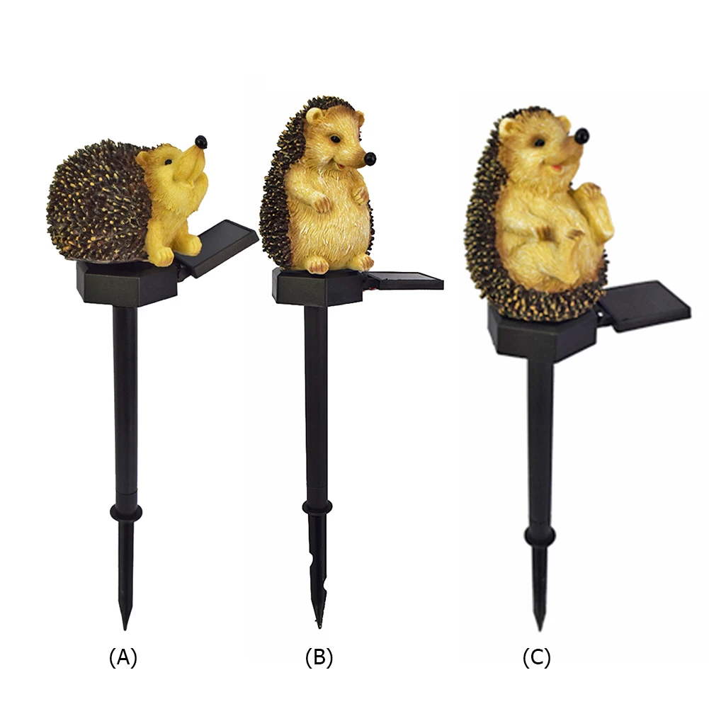 Hedgehog Solar Garden Lights Statue Ornament - styloclubs.com