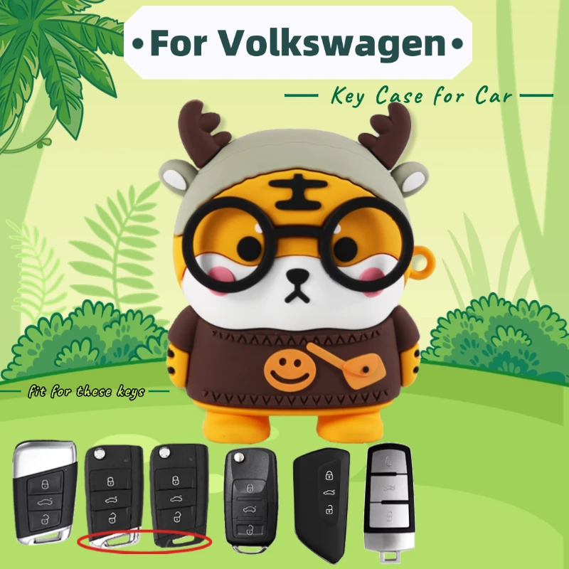 Cartoon-Car-Key-Case-for-VW-Volkswagen-Polo-Golf-7-Tiguan-Passat-Golf ...
