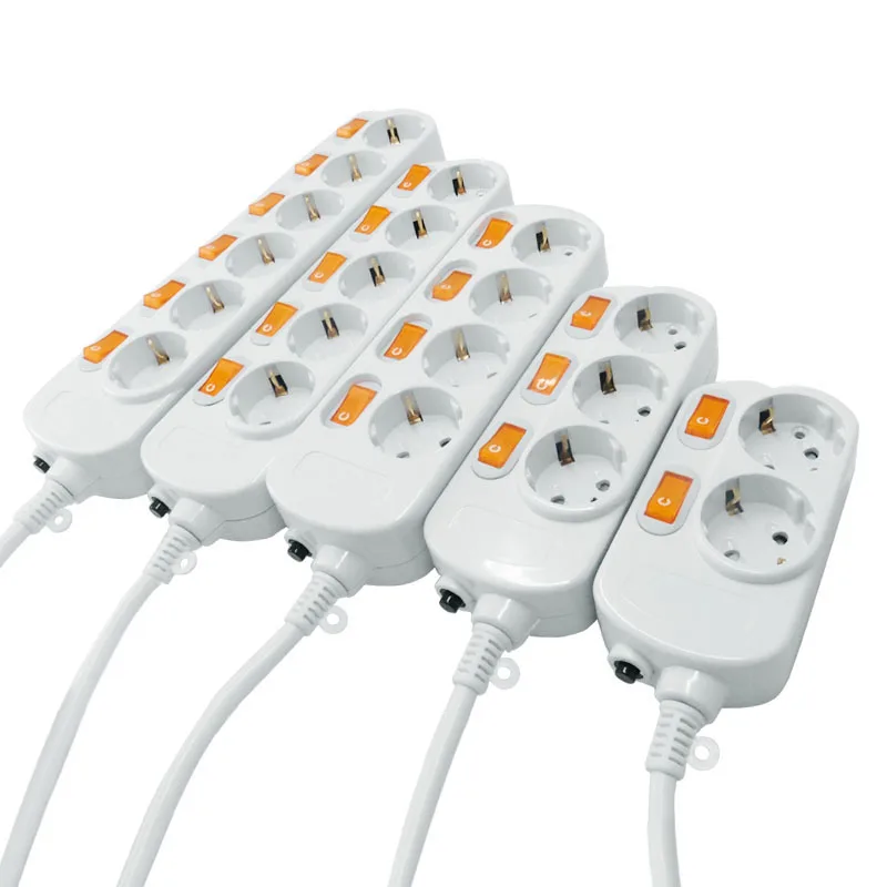 Power Strip Surge Protection 3/4/5/6 Outlets Eu Socket Plug Electrical ...
