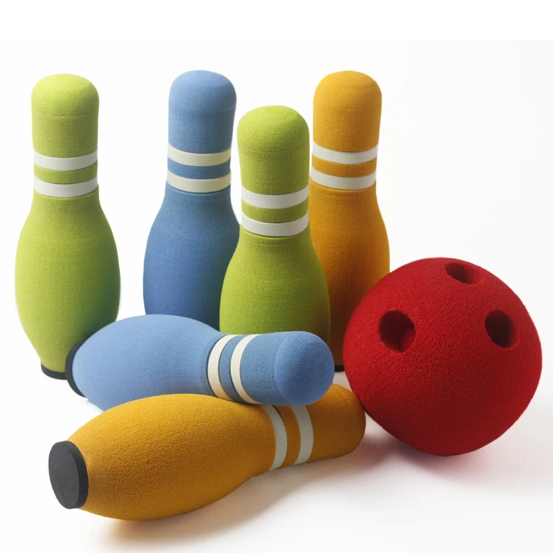 20cm High Bowling Pin Set 12cm Diameter Hitting Ball Set Children's ...
