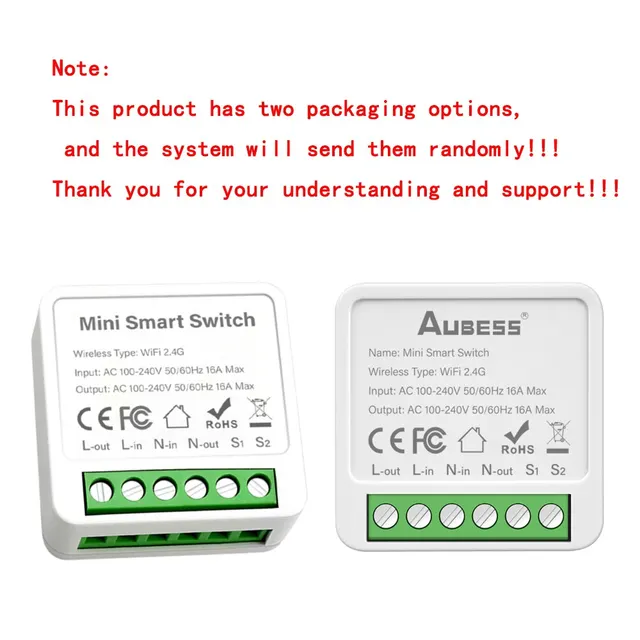 Tuya Smart WiFi Switch 16A 2 Way Control Switches Mini Smart Breaker ...