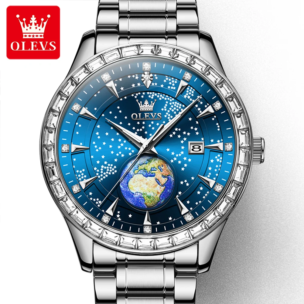 OLEVS-9967-Original-New-Starry-Sky-Dial-Quartz-Watch-for-Men-Auto-Date ...