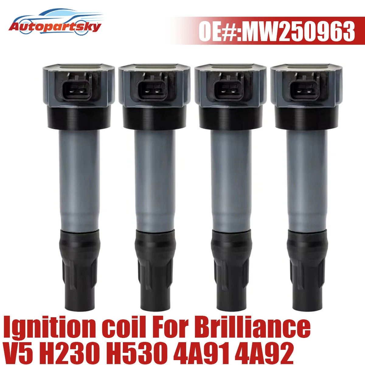 4PCS-OEM-MW250963-Ignition-Coil-For-Mitsubishi-Space-Star-4A91-4A9-4A92 ...