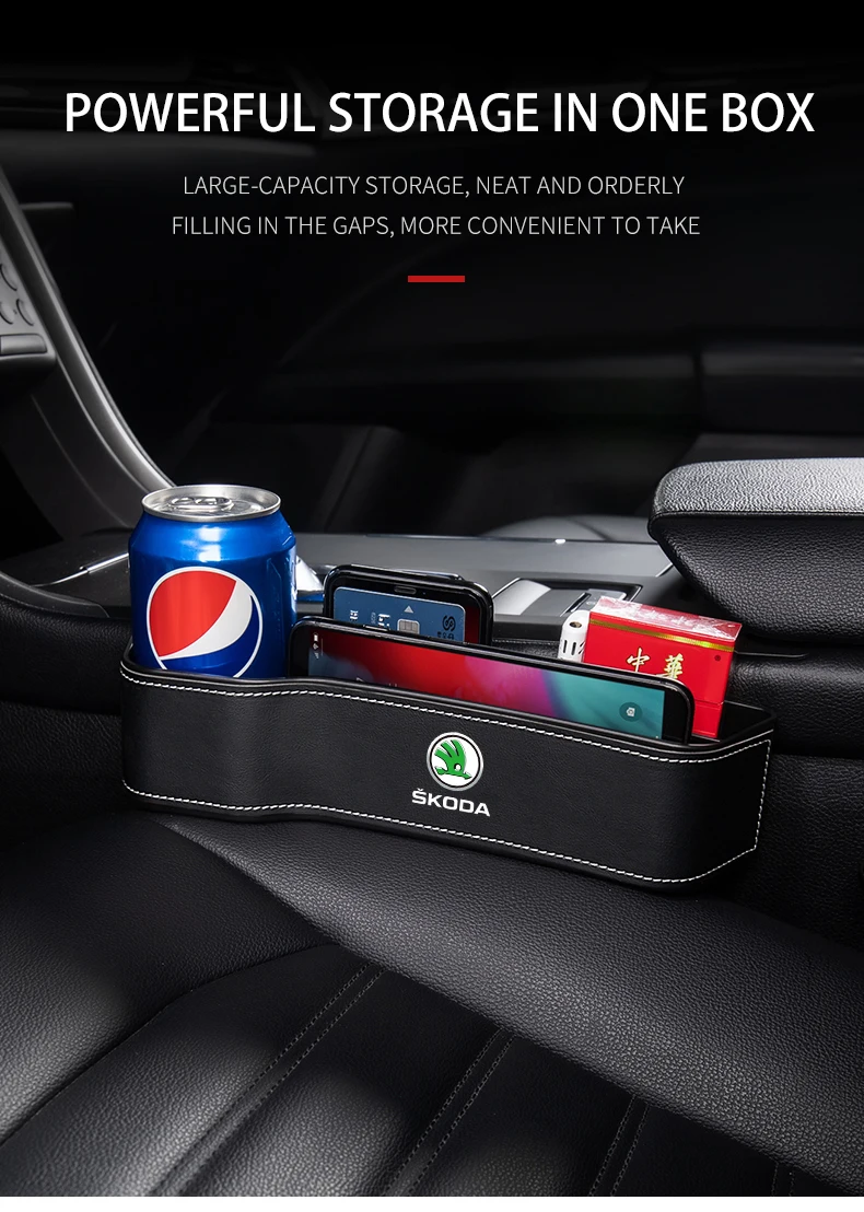 Car Cup Holder Seat Organizer Holder Storage Box For Skoda Octavia ...