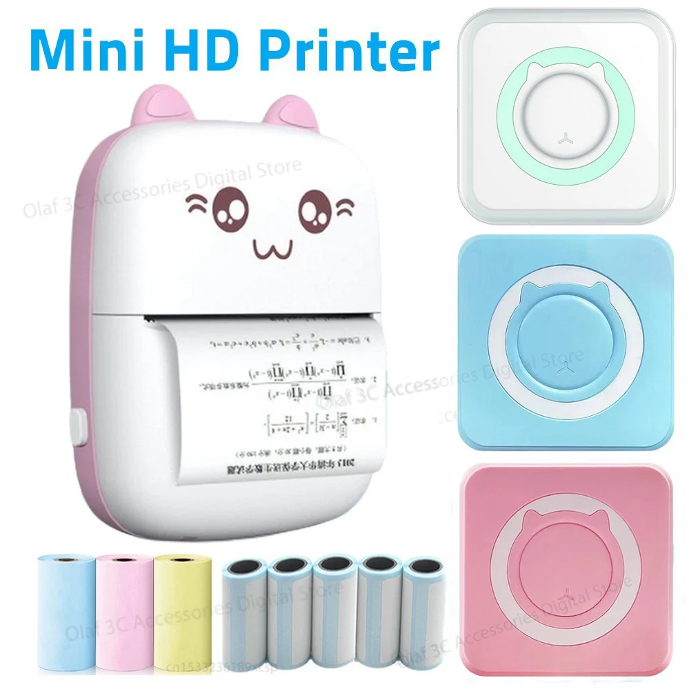 NEW-Mini-Portable-Printer-Thermal-Adhesive-Label-Printers-Photo-Sticker ...