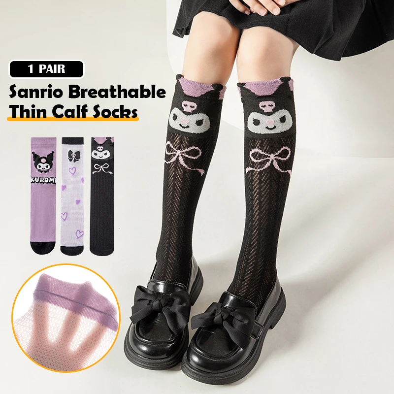 Summer-Sanrio-Knee-Long-Sock-Breathable-Thin-Hello-Kitty-Kuromi ...