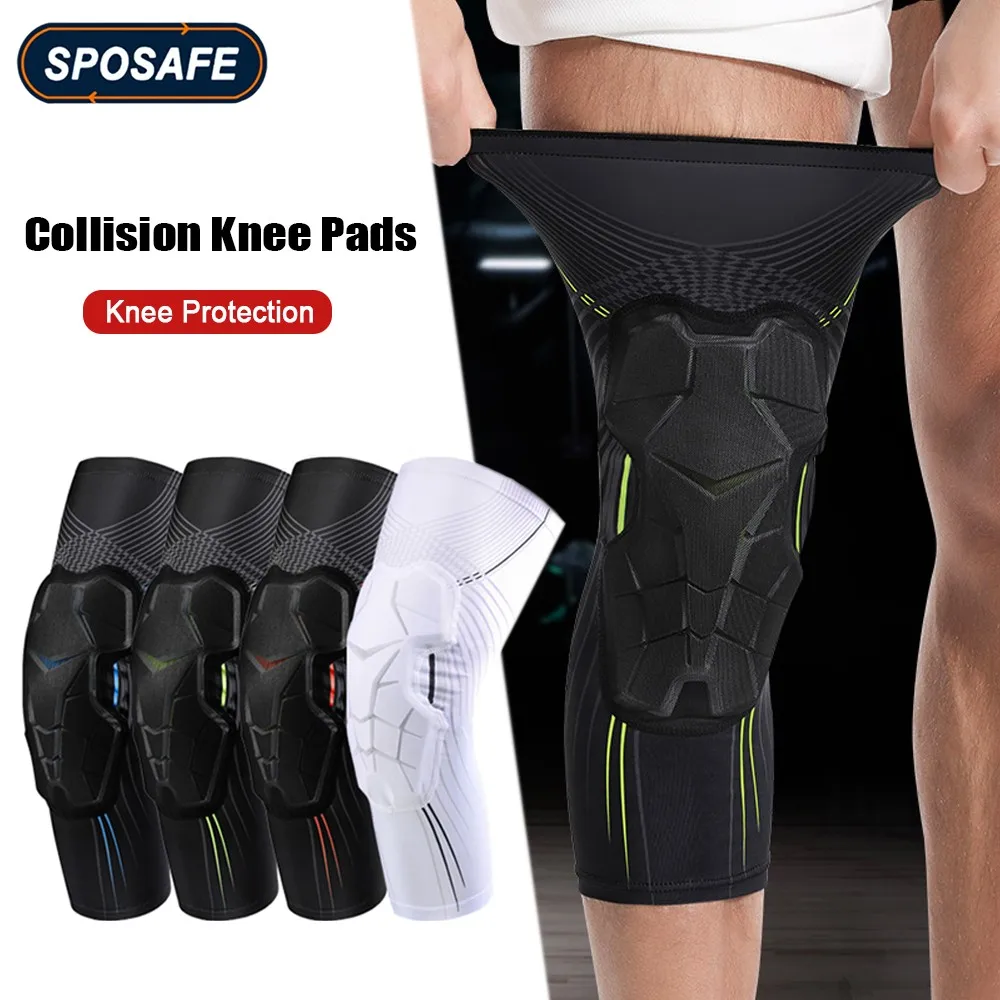 1Pcs-Sport-Anti-collision-Knee-Pads-Leg-Compression-Support-Sleeves-Men ...