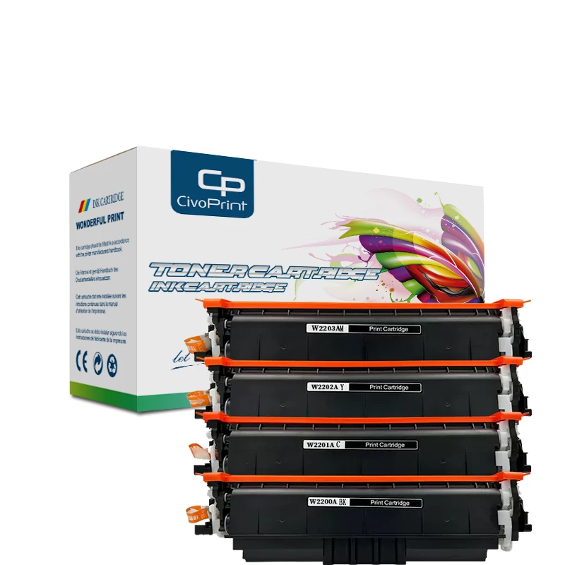 4 colors HP220X W2200X toner cartridge compatible for HP Color laserJet ...