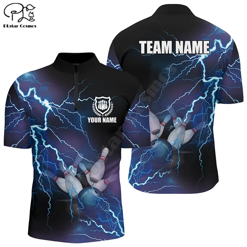 Men-s-bowling-Quarter-Zip-shirts-Custom-lightning-thunder-Bowling-Team-Jersey-gift-for-Bowlers ...