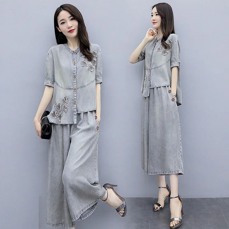 Women's Leisure Outfits 2025 New Summer Clothes Fashion National Style ...