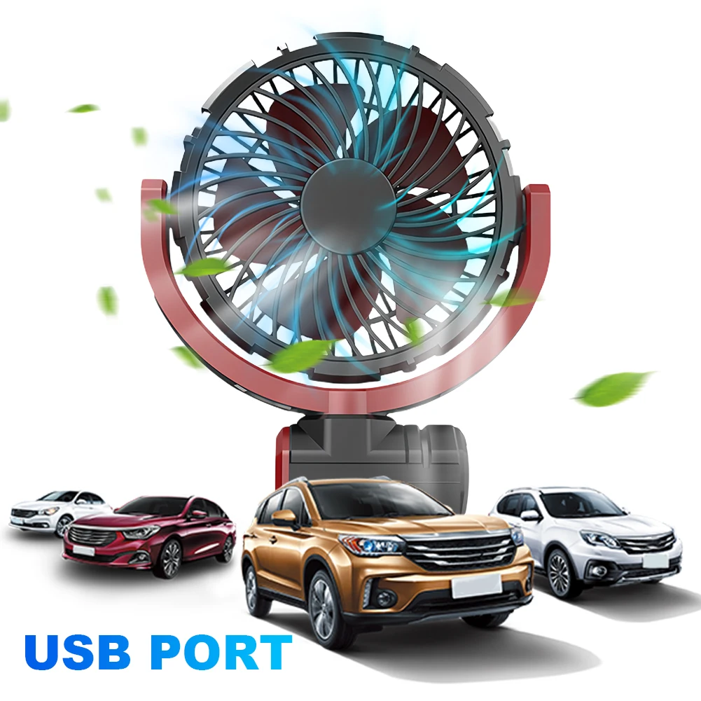 USB-Car-Fan-Foldable-And-Steering-Electric-Vehicle-Fan-Automobile ...