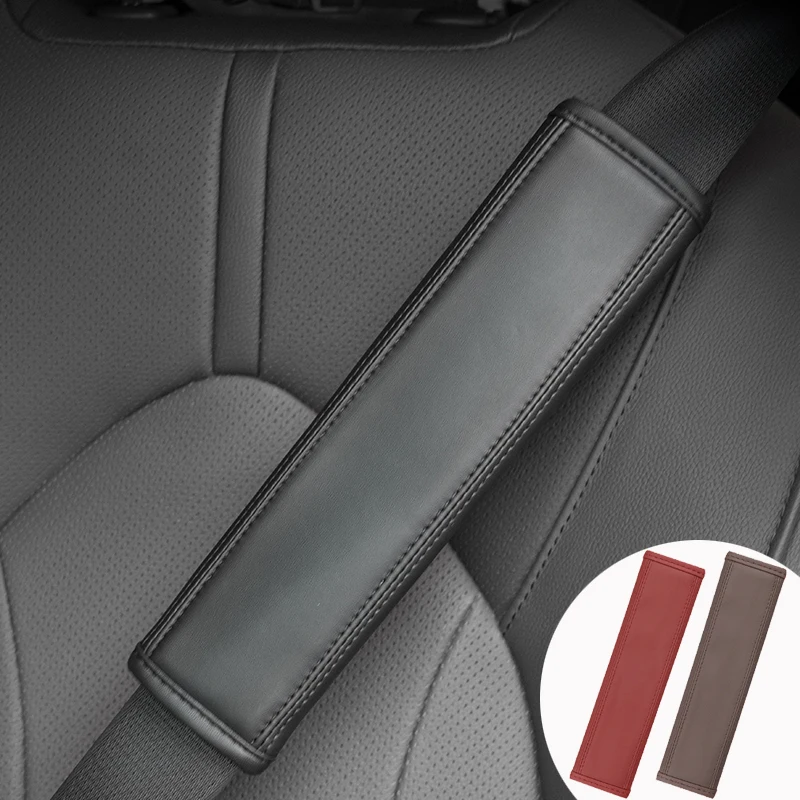 2Pcs-Car-Seat-Belt-Cover-PU-Leather-Safety-Belt-Shoulder-Cover ...