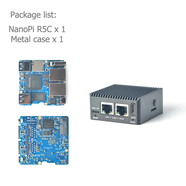 NanoPi R5C Rockchip RK3568B2 A55 Dual 2.5G Ethernet Port Support M.2 ...
