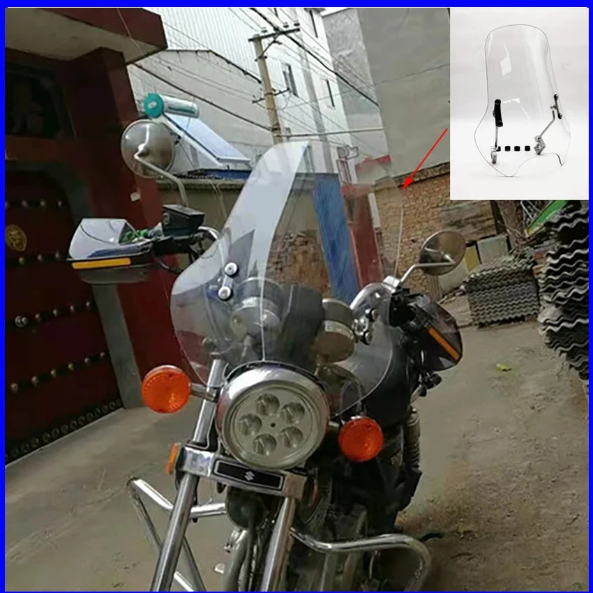Universal-Motorcycle-Windshield-Windscreen-PC-Material-Modified ...