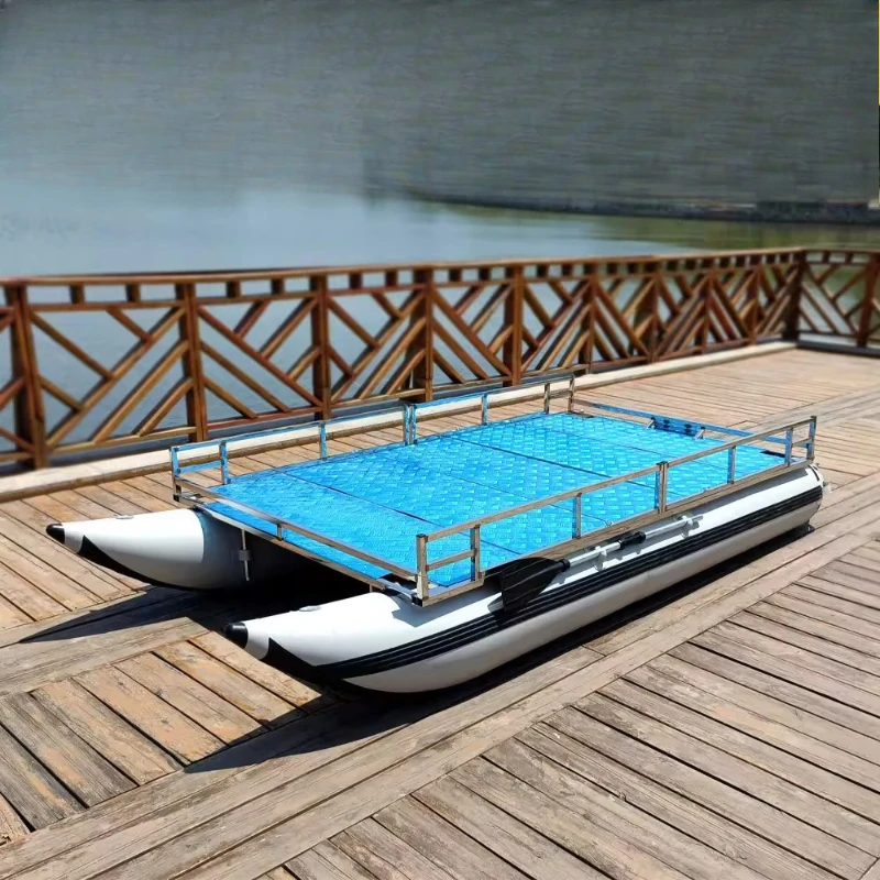 raft fishing inflatable, catamaran platform fishing , single , floating ...
