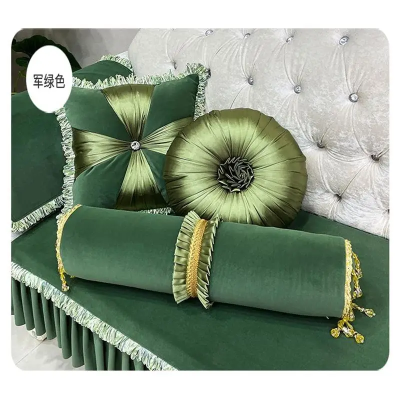 European Style Square Round Pillow Include Core Candy Waist Back Pillow ...