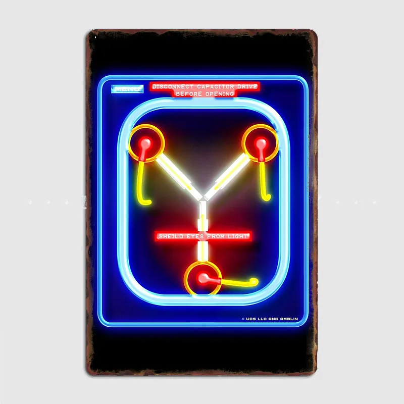 Back-To-The-Future-Neon-Flux-Capacitor-UCS-LLC-Metal-Tin-Sign-Truck ...