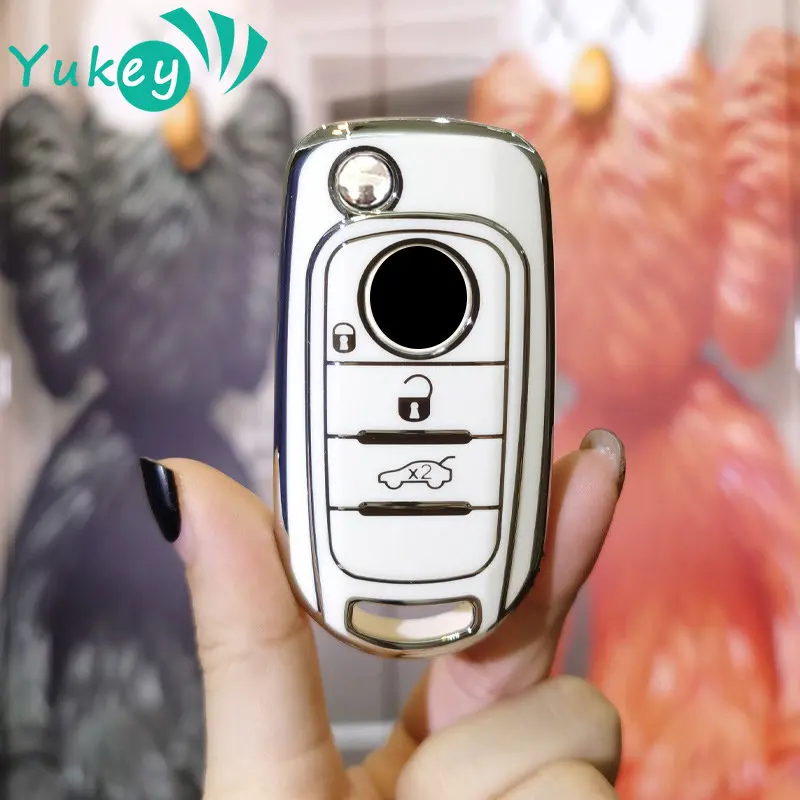 3 Buttons TPU Car Key Cases for Fiat 500X Toro Tipo Egea Cronos Neon ...