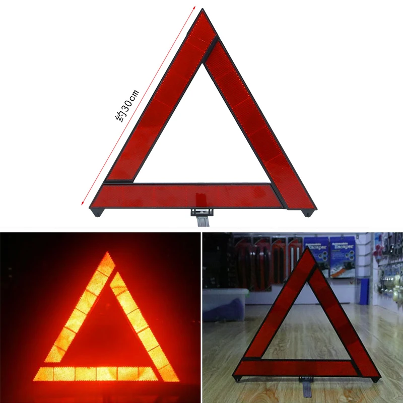 Car-Emergency-Breakdown-Warning-Triangle-Red-Reflective-Safety-Hazard ...