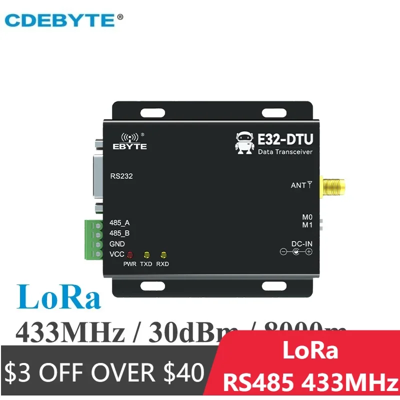 LoRa-SX1278-Transmitter-CDEBYTE-E32-DTU-433L30-V8-RS232-RS485-433MHz ...