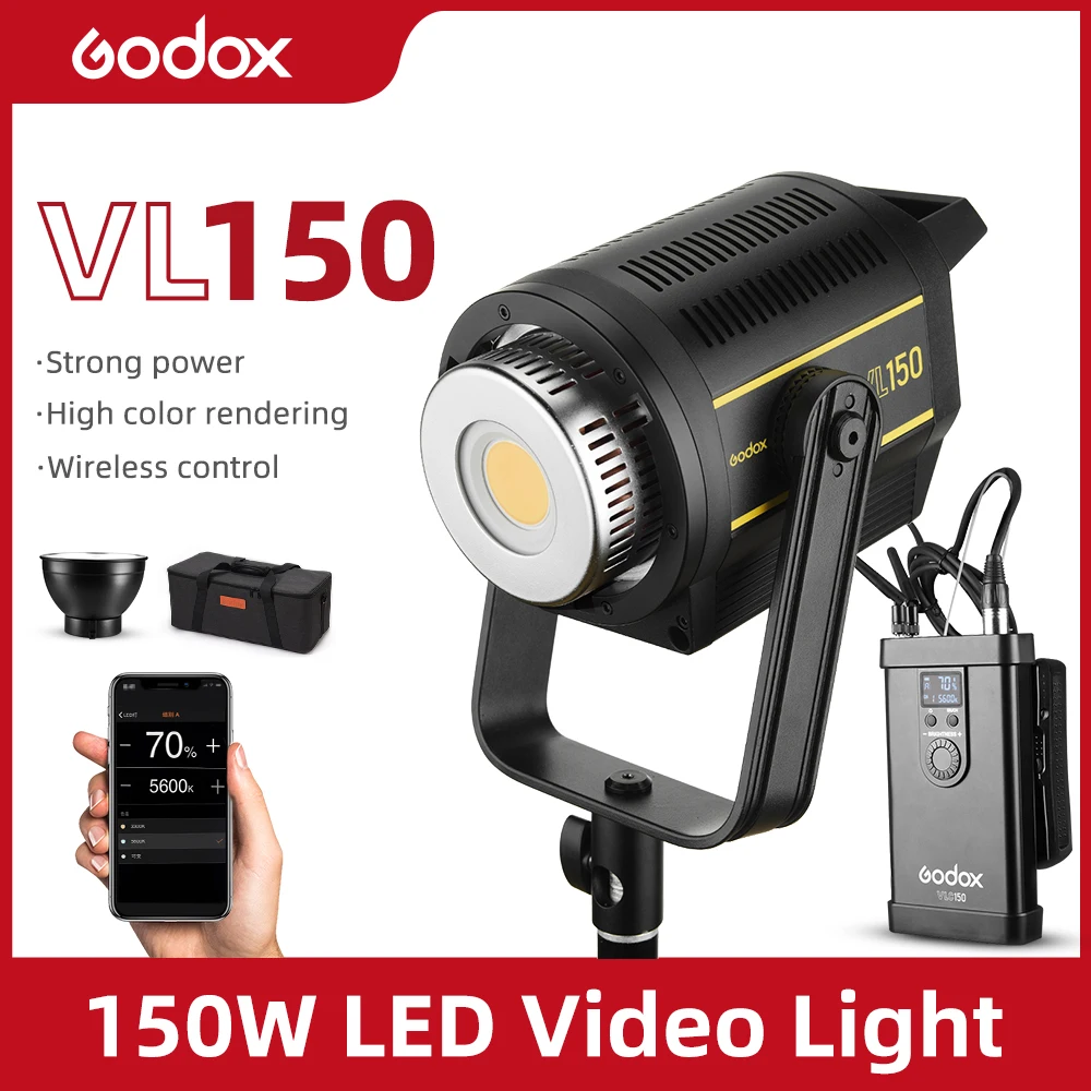 Godox-VL150-VL-150-150W-5600K-White-Version-LED-Video-Light-Continuous ...
