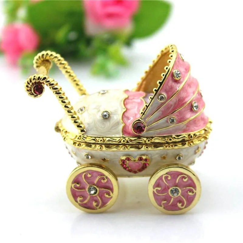 European Enamel Color Small Gift Stroller Decoration Box Gift Box Small ...