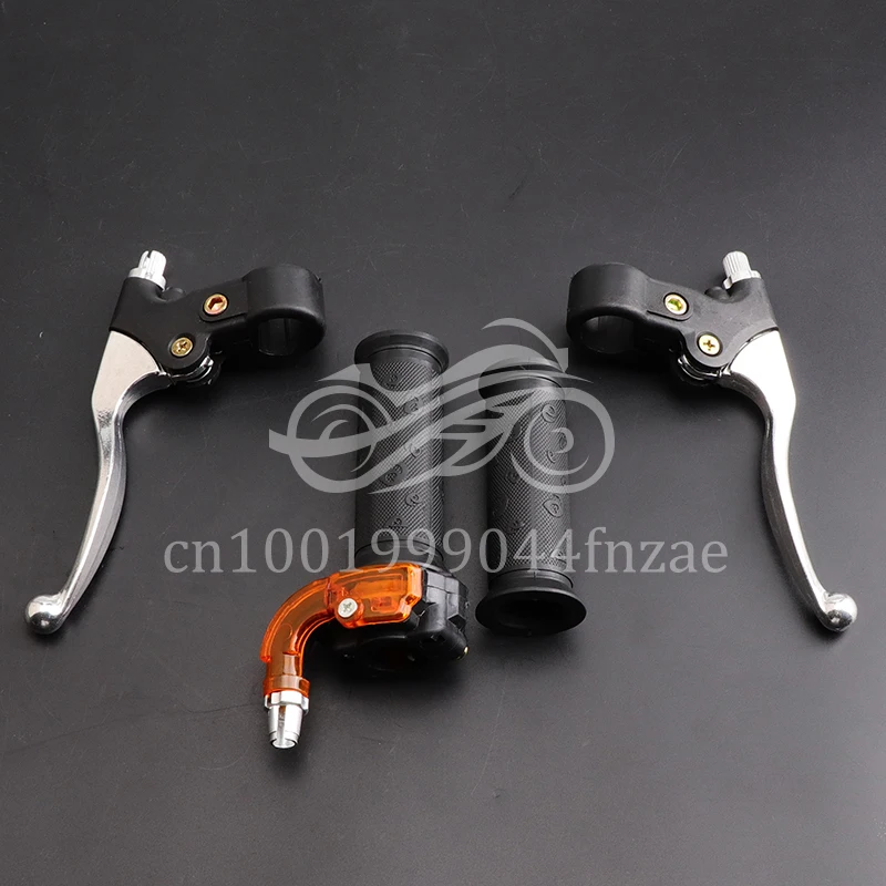 22mm-Twist-Throttle-Grips-Brake-Levers-Set-For-2-Stroke-47cc-49cc-Mini ...
